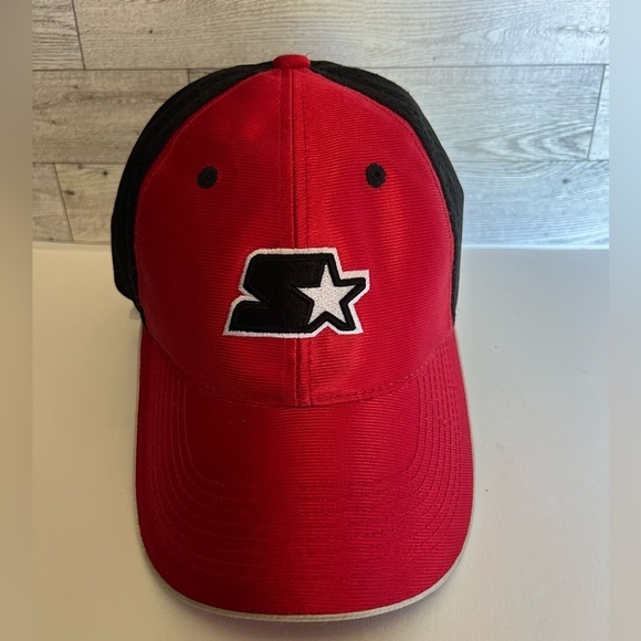 Other | Starter Logo Red Black Mesh Back Golf Baseball Cap | Poshmark